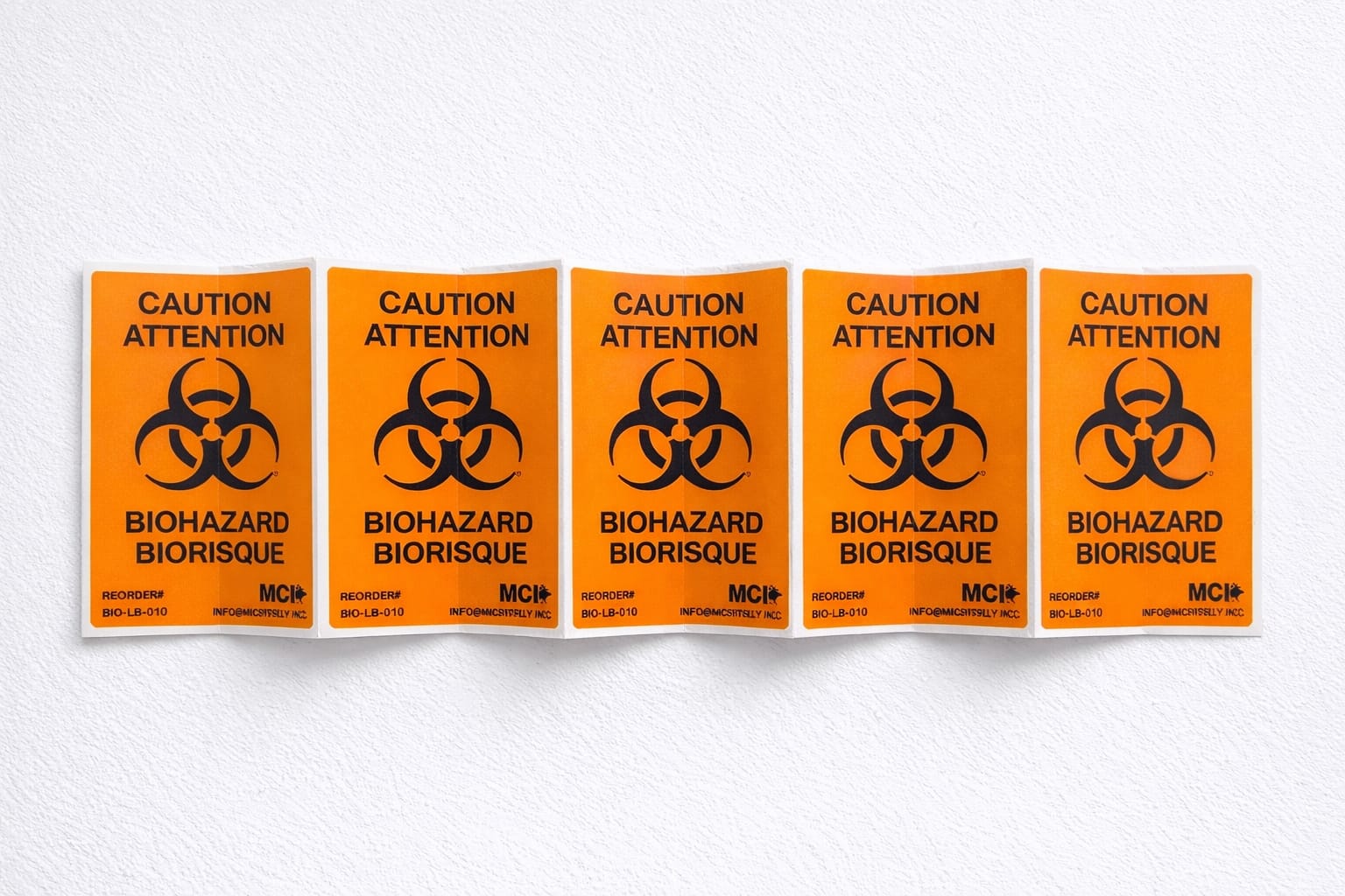 Biohazard Warning Labels (Bilingual) – MCI Safety Supply Inc