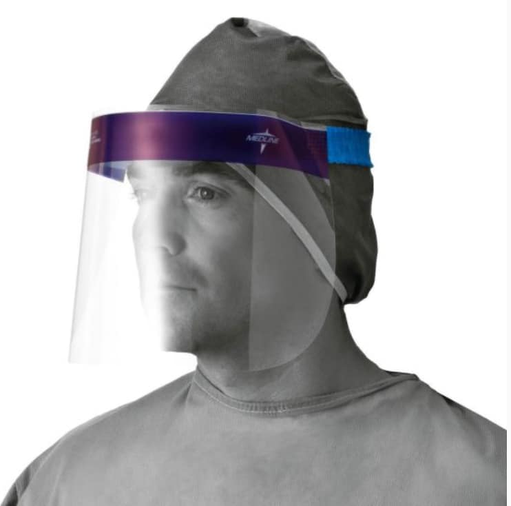 Full Face Shield with Foam Top and Elastic Band – MCI Safety Supply Inc